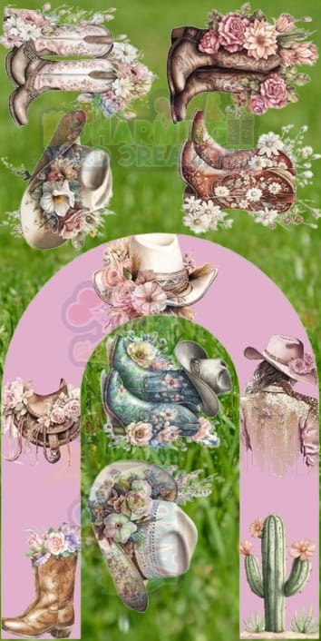 Rodeo/ Cowgirl Theme Yard Card Greeting - Yard Card Greeting, Flower ...